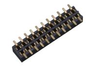 China Two Row 22 Pin Female Header Connector 1.27mm Pitch SMT Type Black Color for sale