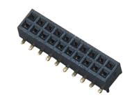 China Two Row 22 Pin Female Header Connector 1.27mm Pitch SMT Type Black Color for sale