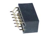 China Single / Double Row Female Header 1.27mm 6 Pin Connector Horizontal SMT Type for sale