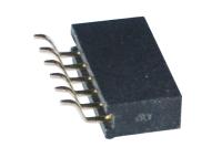 China Single / Double Row Female Header 1.27mm 6 Pin Connector Horizontal SMT Type for sale