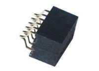 China Single / Double Row Female Header 1.27mm 6 Pin Connector Horizontal SMT Type for sale