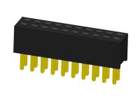 China 20 Pin Female Header Connector Single Row Straight 180 Degree For PCB Board for sale