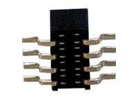China 8 Pin Female Header Connector 1.27mm X 3.4mm Single Row SMT Type Black for sale
