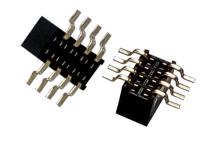 China 8 Pin Female Header Connector 1.27mm X 3.4mm Single Row SMT Type Black for sale