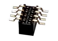 China 8 Pin Female Header Connector 1.27mm X 3.4mm Single Row SMT Type Black for sale