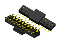 China 20 Pin Black Female Header Connector Double Row 2.0mm Pitch With CAP for sale