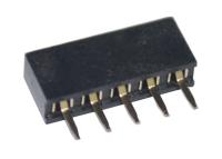 China 2mm Pitch Female Header Connector Single Row 5 Pin Black Straight Type for sale