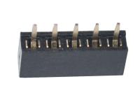 China 2mm Pitch Female Header Connector Single Row 5 Pin Black Straight Type for sale