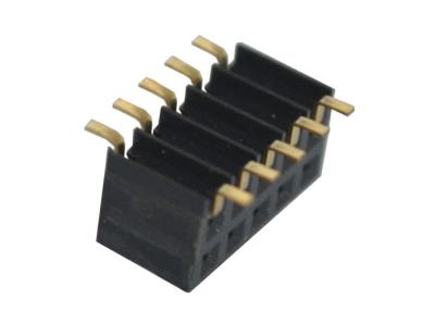 China Surface Mount Pin Header Black 2.0mm Pitch Single Row 5 Pin Female Header for sale