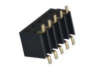 China Surface Mount Pin Header Black 2.0mm Pitch Single Row 5 Pin Female Header for sale