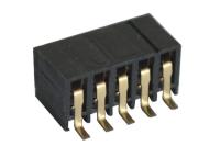 China Surface Mount Pin Header Black 2.0mm Pitch Single Row 5 Pin Female Header for sale