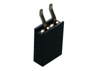 China Black Single Row Female Header SMT Type Horizontal 2.0 Mm Pitch Connector for sale