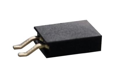 China Black Single Row Female Header SMT Type Horizontal 2.0 Mm Pitch Connector for sale