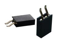 China Black Single Row Female Header SMT Type Horizontal 2.0 Mm Pitch Connector for sale