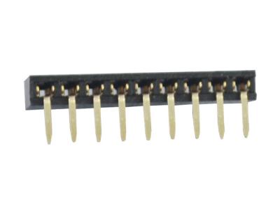 China 90 Degree SMT Female Header Connector Single Row Black 2.0mm Through Hole for sale