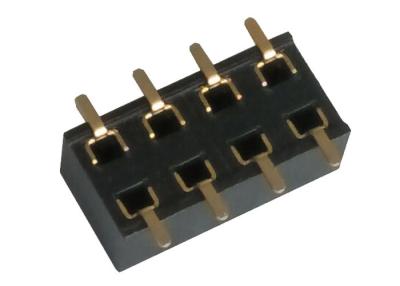 China 90 Degree Female Header 2.54 Mm Double Row SMT Surface Mount Pin Header for sale