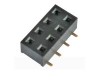 China 90 Degree Female Header 2.54 Mm Double Row SMT Surface Mount Pin Header for sale