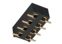 China 90 Degree Female Header 2.54 Mm Double Row SMT Surface Mount Pin Header for sale