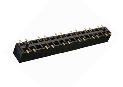 China Dual Row Female Header Connector 2.54mm Pitch With Column Oxidation Resistance for sale
