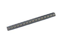 China 16 Pin Round Female Pin Header 2.54mm Pitch Single Row Straight Type Black for sale