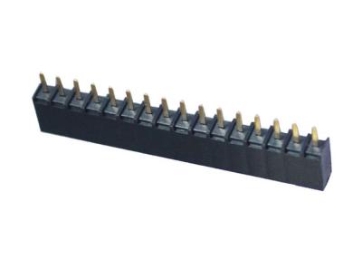 China 16 Pin Round Female Pin Header 2.54mm Pitch Single Row Straight Type Black for sale