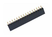 China 16 Pin Round Female Pin Header 2.54mm Pitch Single Row Straight Type Black for sale