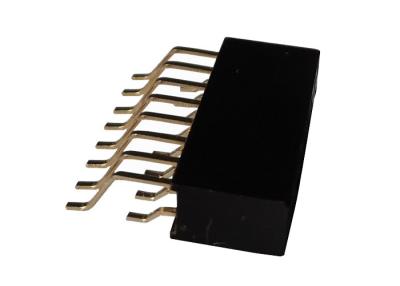 China Double Row Female Header Connector 2.54mm SMT Type 16 Pin With Horizontal for sale