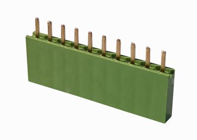 China Straight Double Row Header Connector Green 2.54 Mm Female Header 10 Pin for sale