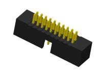China 1.27mm Surface Mount Wire To Board Connector Gold Flash 180 Degree Two Rows for sale