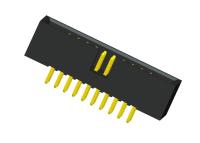 China 1.27mm Surface Mount Wire To Board Connector Gold Flash 180 Degree Two Rows for sale