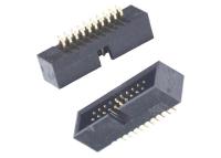 China 1.27mm Surface Mount Wire To Board Connector Gold Flash 180 Degree Two Rows for sale