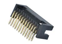 China High Temperature  PCB Header Connector 1.27mm Pitch Right Angle 1.0AMP for sale