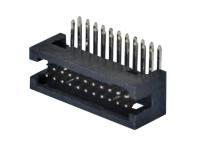 China High Temperature  PCB Header Connector 1.27mm Pitch Right Angle 1.0AMP for sale