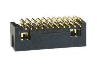 China High Temperature  PCB Header Connector 1.27mm Pitch Right Angle 1.0AMP for sale
