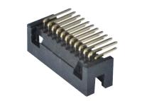 China High Temperature  PCB Header Connector 1.27mm Pitch Right Angle 1.0AMP for sale