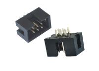 China 180 Degree Box Header Connector  DIP 2.54mm Pitch 6 Pin Straight Type for sale