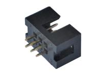 China 180 Degree Box Header Connector  DIP 2.54mm Pitch 6 Pin Straight Type for sale