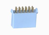 China Blue DIP 12 Pin Header Connector Straight Box 180 Degree Type 2.54mm Pitch for sale