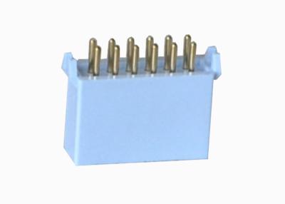 China Blue DIP 12 Pin Header Connector Straight Box 180 Degree Type 2.54mm Pitch for sale