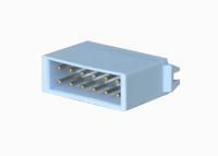 China Blue DIP 12 Pin Header Connector Straight Box 180 Degree Type 2.54mm Pitch for sale
