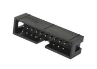 China Large Current Box Header Connector 2.54mm 20 Pin Empty 2 Pin Straight Black for sale