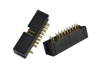 China Large Current Box Header Connector 2.54mm 20 Pin Empty 2 Pin Straight Black for sale