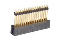 China Brass Contact 18 Pin Header 2.54mm Straight Header Connector For PCB Board for sale