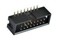 China Male Box Header Connector 2.54mm Pitch SMT Type PBT / PA6T Insulator Material for sale