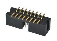 China Male Box Header Connector 2.54mm Pitch SMT Type PBT / PA6T Insulator Material for sale