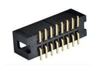 China Male Box Header Connector 2.54mm Pitch SMT Type PBT / PA6T Insulator Material for sale