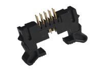 China 3A Long Latch Circuit Board Header Connector 10 Pin Vertical Trough Hole for sale