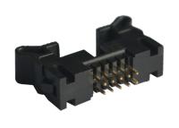 China 3A Long Latch Circuit Board Header Connector 10 Pin Vertical Trough Hole for sale