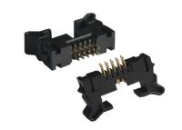 China 3A Long Latch Circuit Board Header Connector 10 Pin Vertical Trough Hole for sale