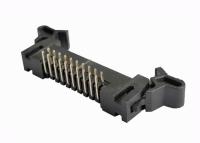China Electrical Shrouded Header Connector 20 Pin Right Angle Brass Contact Material for sale